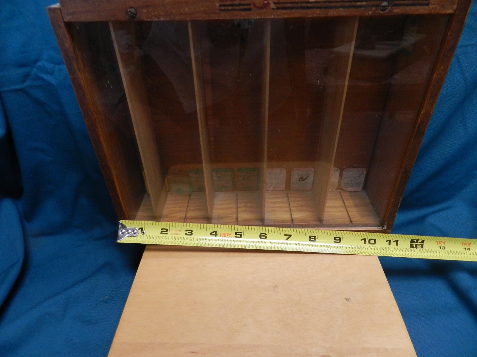 Vintage Razor Blade single Stand-up Wooden Display Case With Original ...