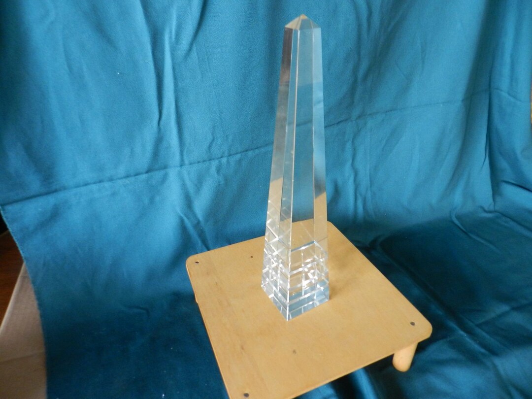 Contemporary Cut Crystal 12" Tall OBELISK Really Cool Piece - Etsy