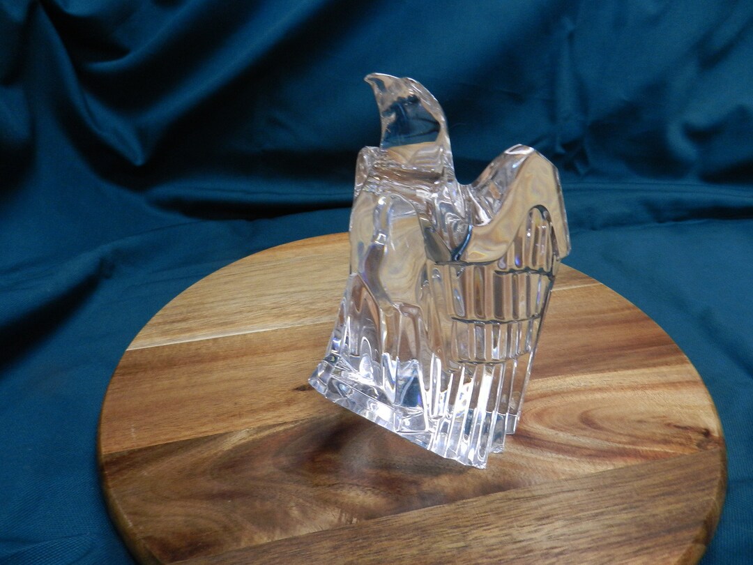Steuben Crystal EAGLE Large Tall Art Glass Bird Figurine Sculpture - Etsy