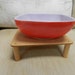 Vintage Pyrex Red Square Nesting Bowl Primary Colors Hostess Bowl 2 1/2 ...