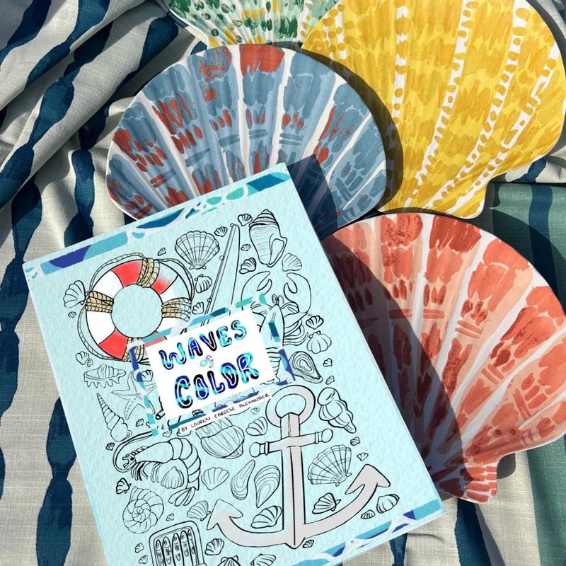 Waves Coloring - Etsy