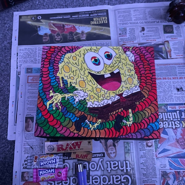 Trippy Spongebob Png - Etsy