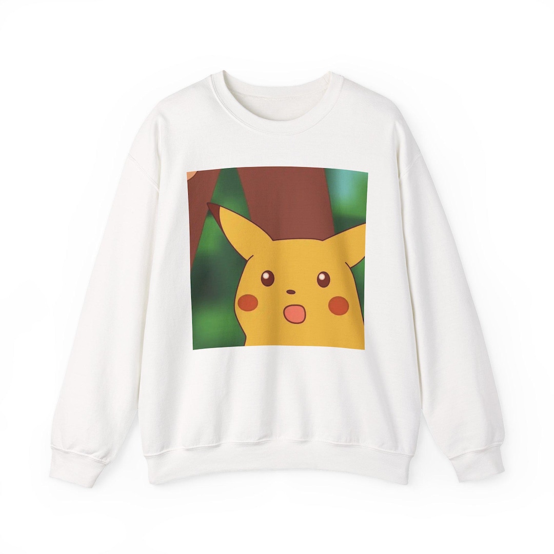 Surprised Pika Meme Face Sweatshirt - Etsy