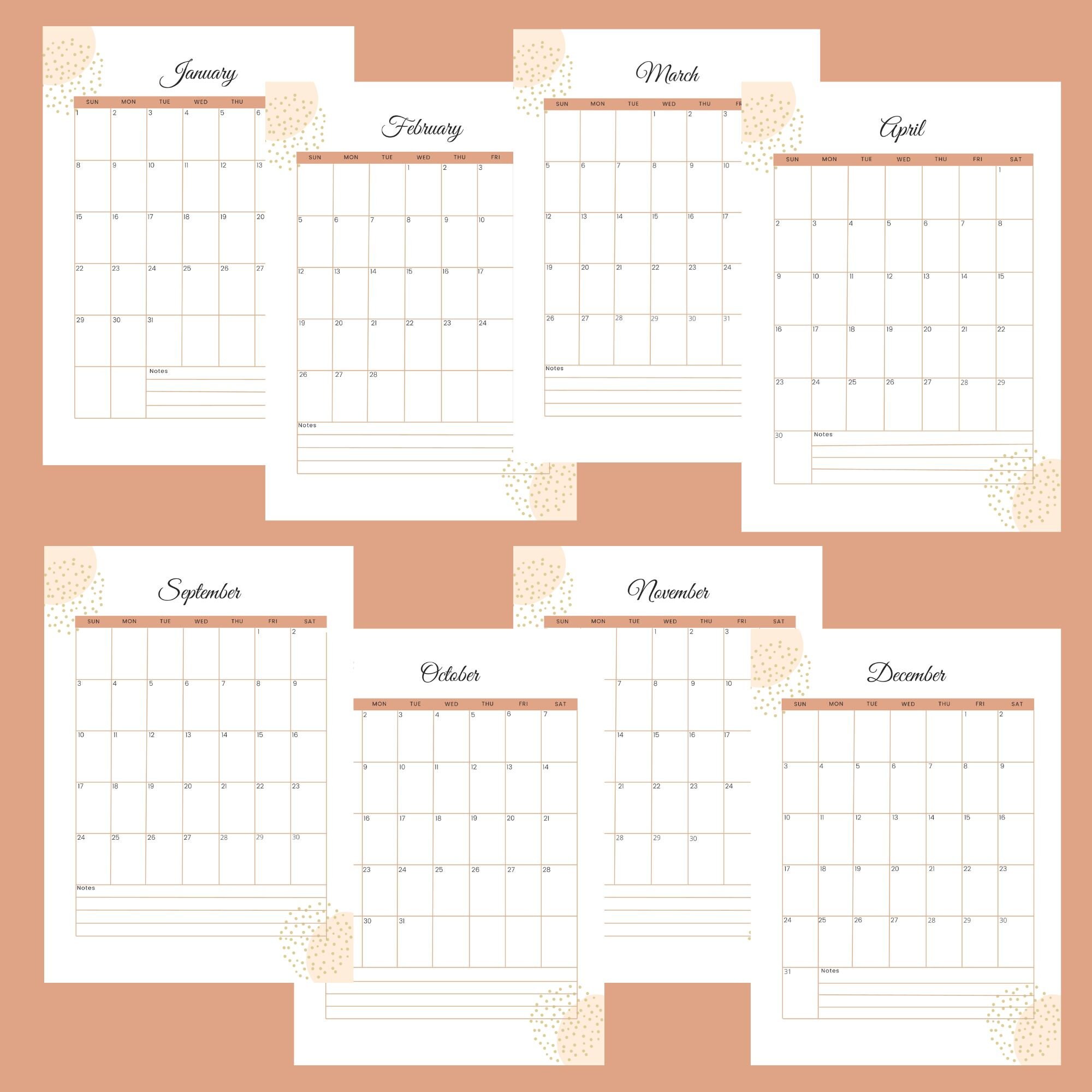 Printable 2023 Calendar and Monthly Planner. Includes Weekly, Daily ...