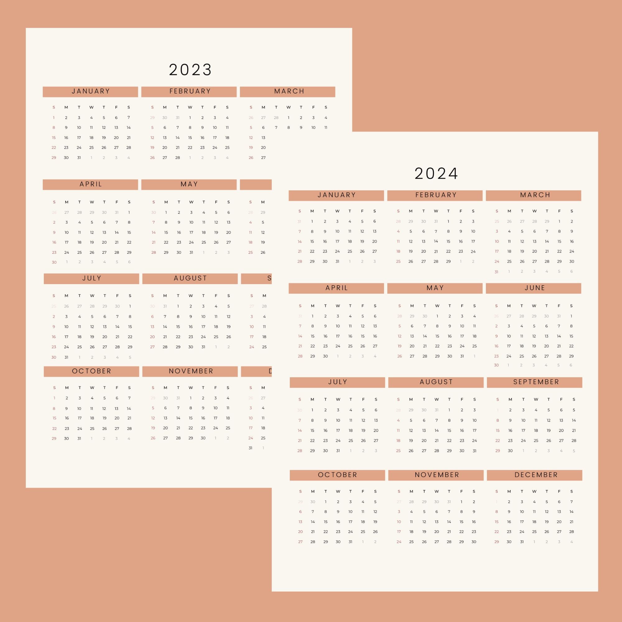 Printable 2023 Calendar and Monthly Planner. Includes Weekly, Daily ...