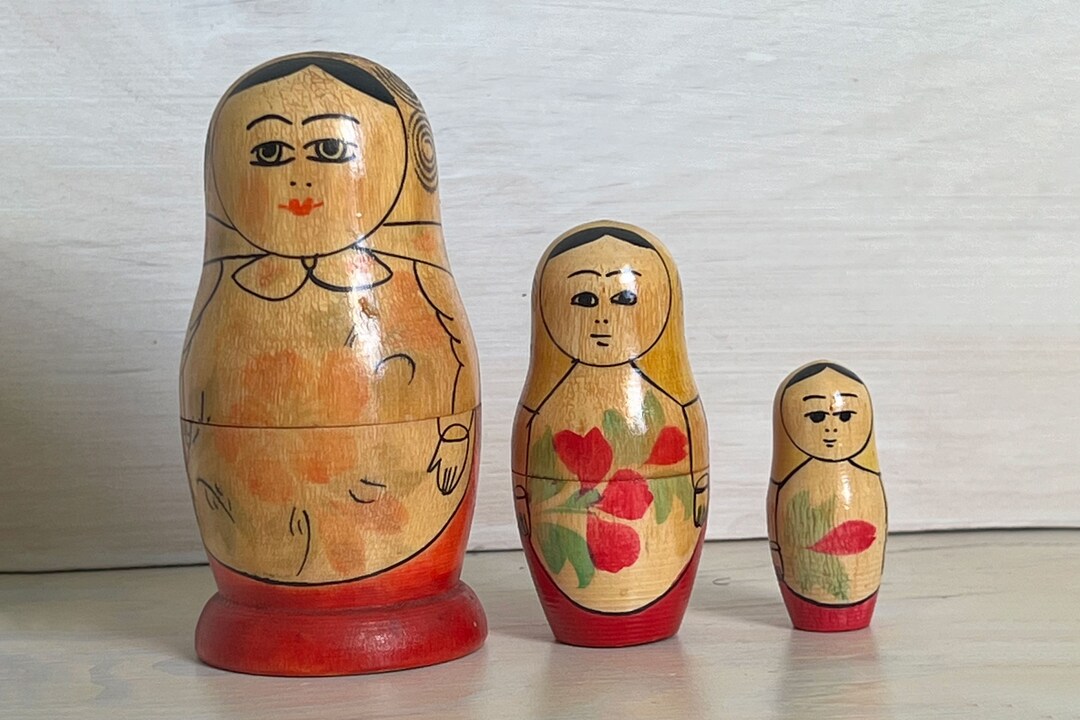 Vintage Russian Matryoshka Babushka Nesting Dolls - Etsy