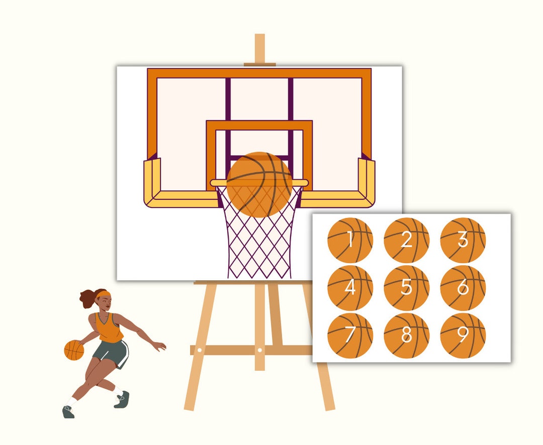Basketball Birthday Party Game Pin the Ball in the Hoop - Etsy