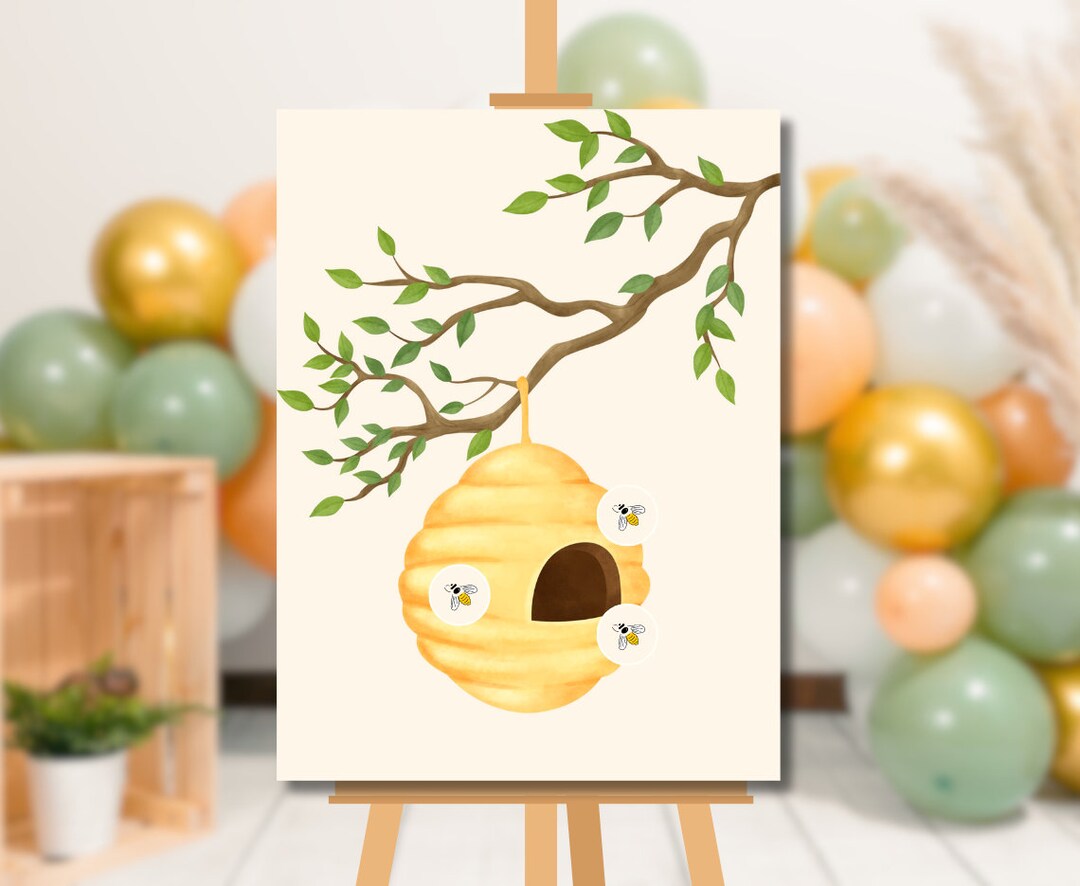 Bee Birthday Party Game - 1st Bee Day Party Decor, Honey Bee Party ...