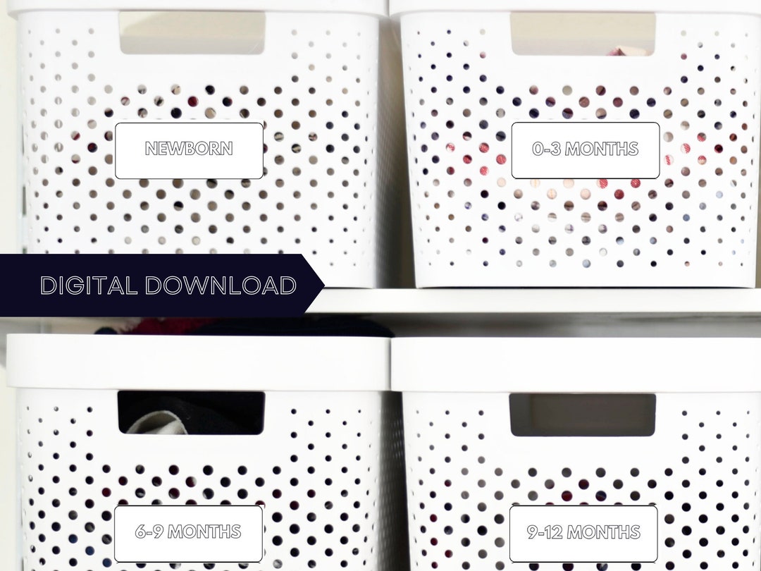 Baby Clothes Size Labels, Kids' Clothes Storage, Children's Clothing ...