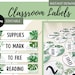 Tropical Botanical Schedule Cards Classroom Timetable Editable Visual ...