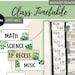 Tropical Botanical Schedule Cards - Classroom Timetable - Editable ...