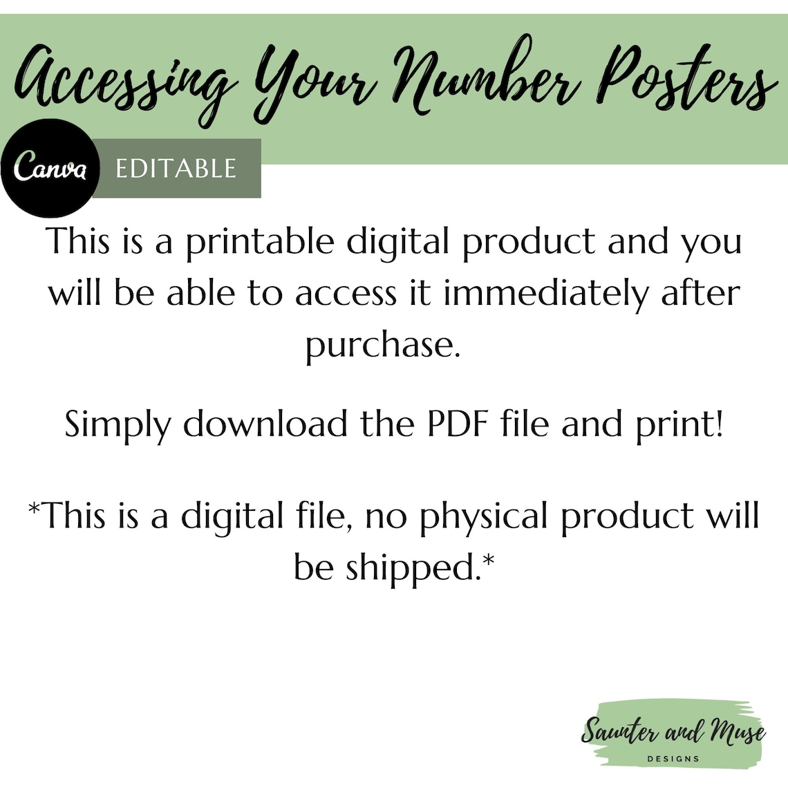 Tropical Number Posters Printable Number Posters Instant - Etsy