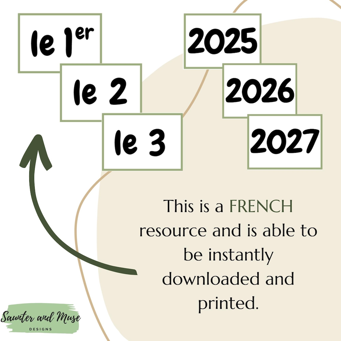 Plants Classroom French Flip Calendar - Tropical Leaves - Classroom ...