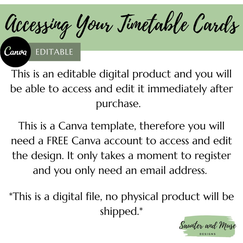 Tropical Botanical Schedule Cards - Classroom Timetable - Editable ...