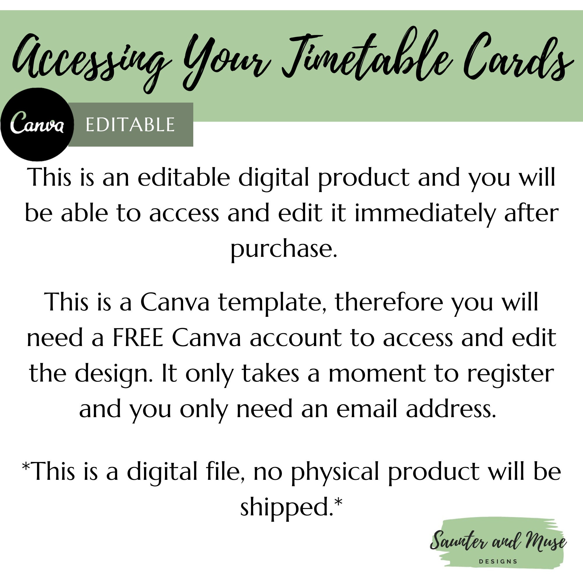 Tropical Botanical Schedule Cards - Classroom Timetable - Editable ...