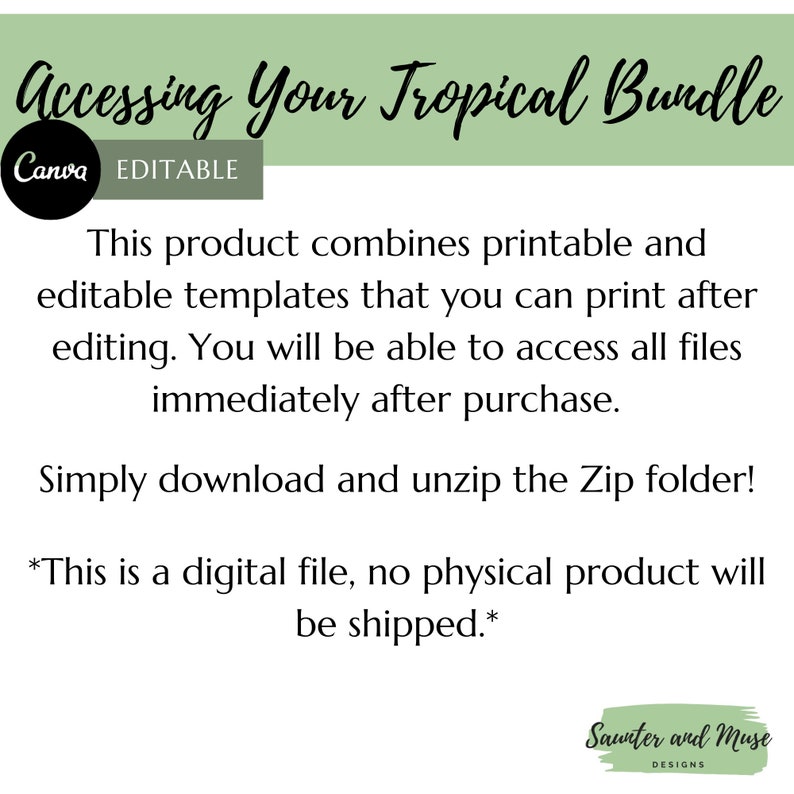 BUNDLE Tropical Botanical Classroom Decor Bundle Tropical - Etsy