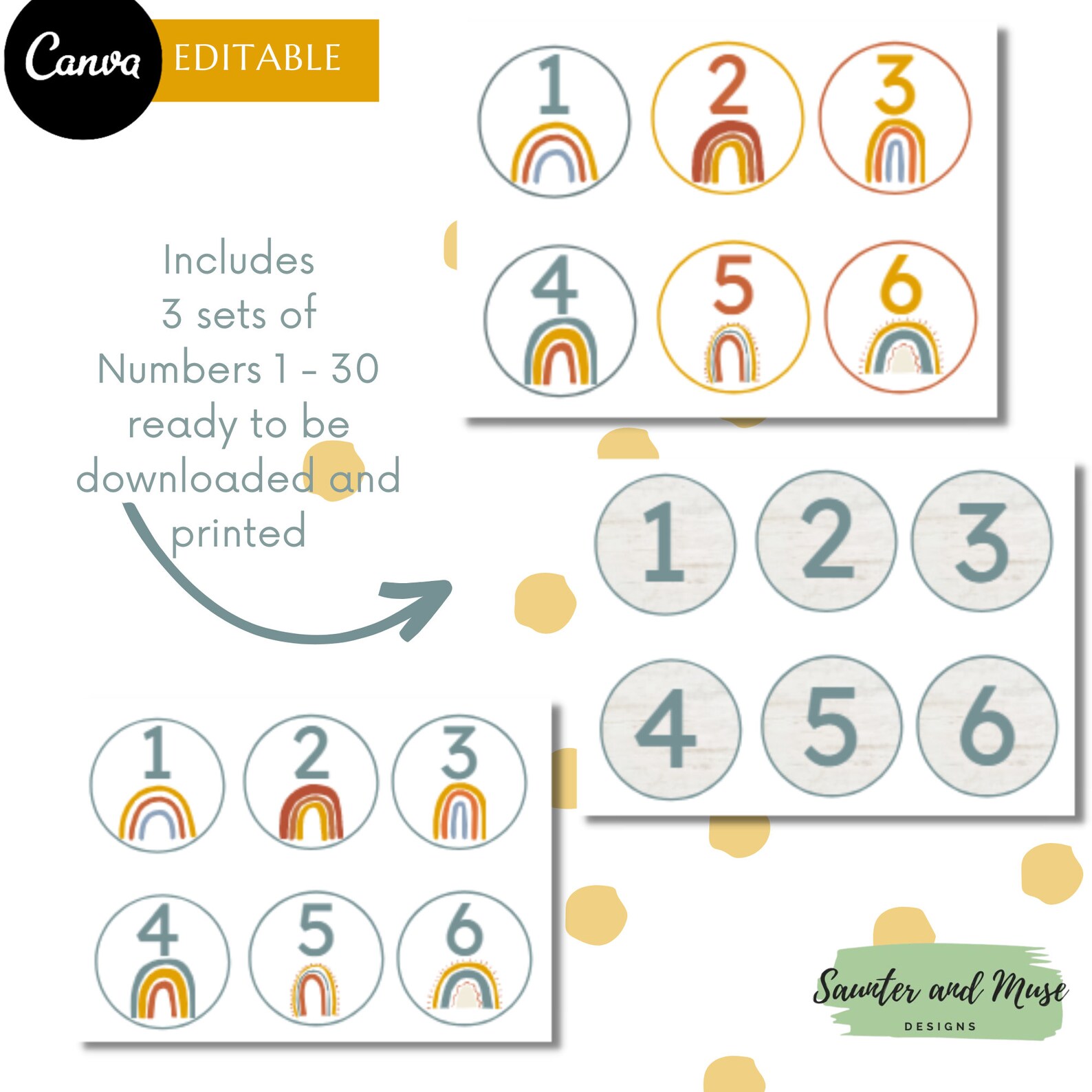 Boho Rainbow Classroom Labels Boho Rainbow Editable Rainbow Classroom ...