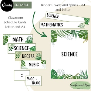 BUNDLE - Tropical Botanical Classroom Decor Bundle - Tropical Classroom ...