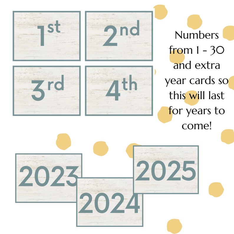 Boho Rainbow Flip Calendar Boho Rainbow Classroom - Etsy