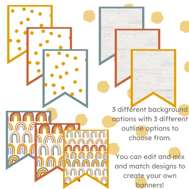 Boho Rainbow Classroom Banner Instant Download Boho Rainbow Decor Boho ...
