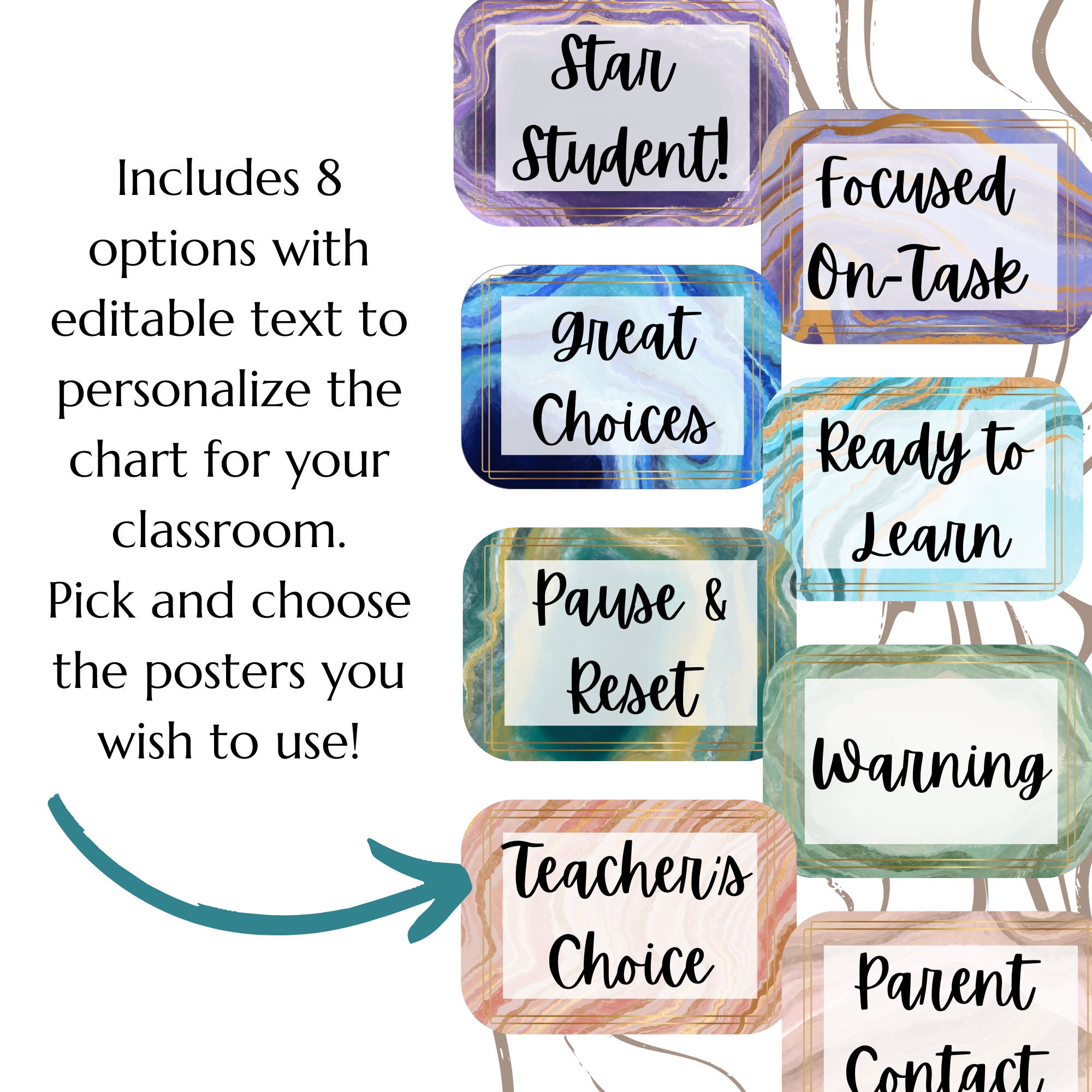 Behaviour Chart - Classroom Behavior Chart - Printable - Editable ...