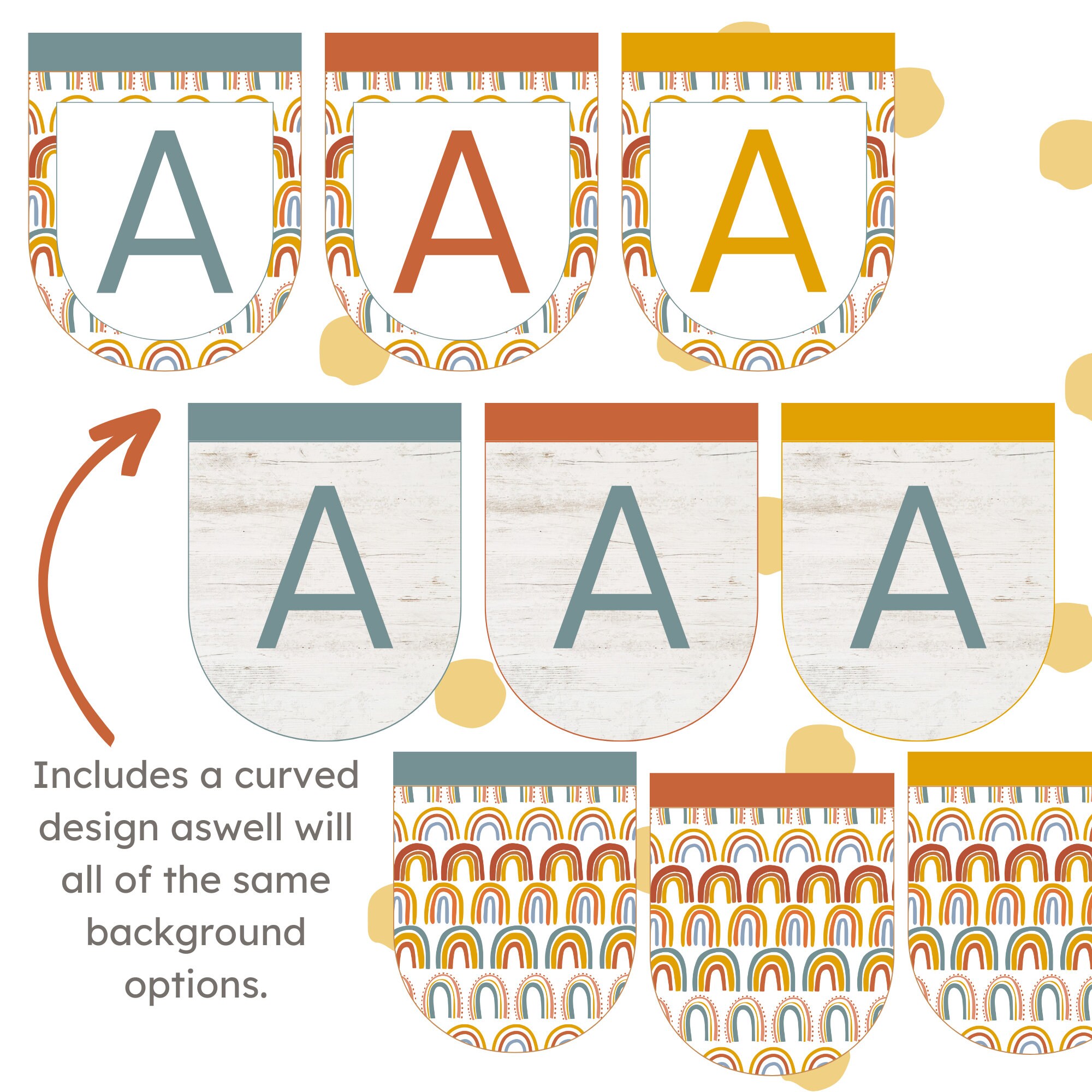 Boho Rainbow Classroom Banner Instant Download Boho Rainbow Decor Boho ...