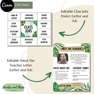 BUNDLE - Tropical Botanical Classroom Decor Bundle - Tropical Classroom ...