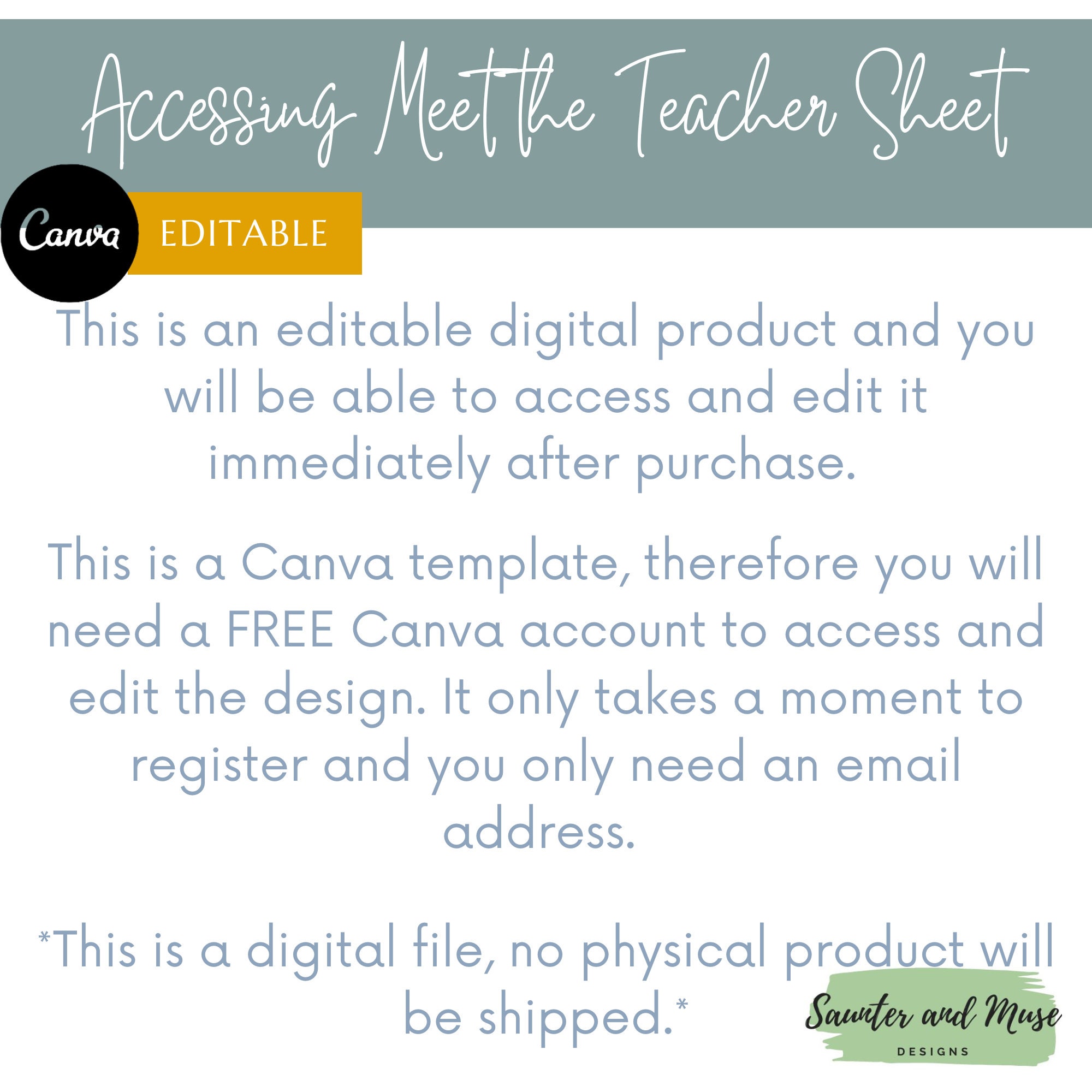 Boho Rainbow Meet the Teacher Sheet Meet the Teacher Editable Instant ...