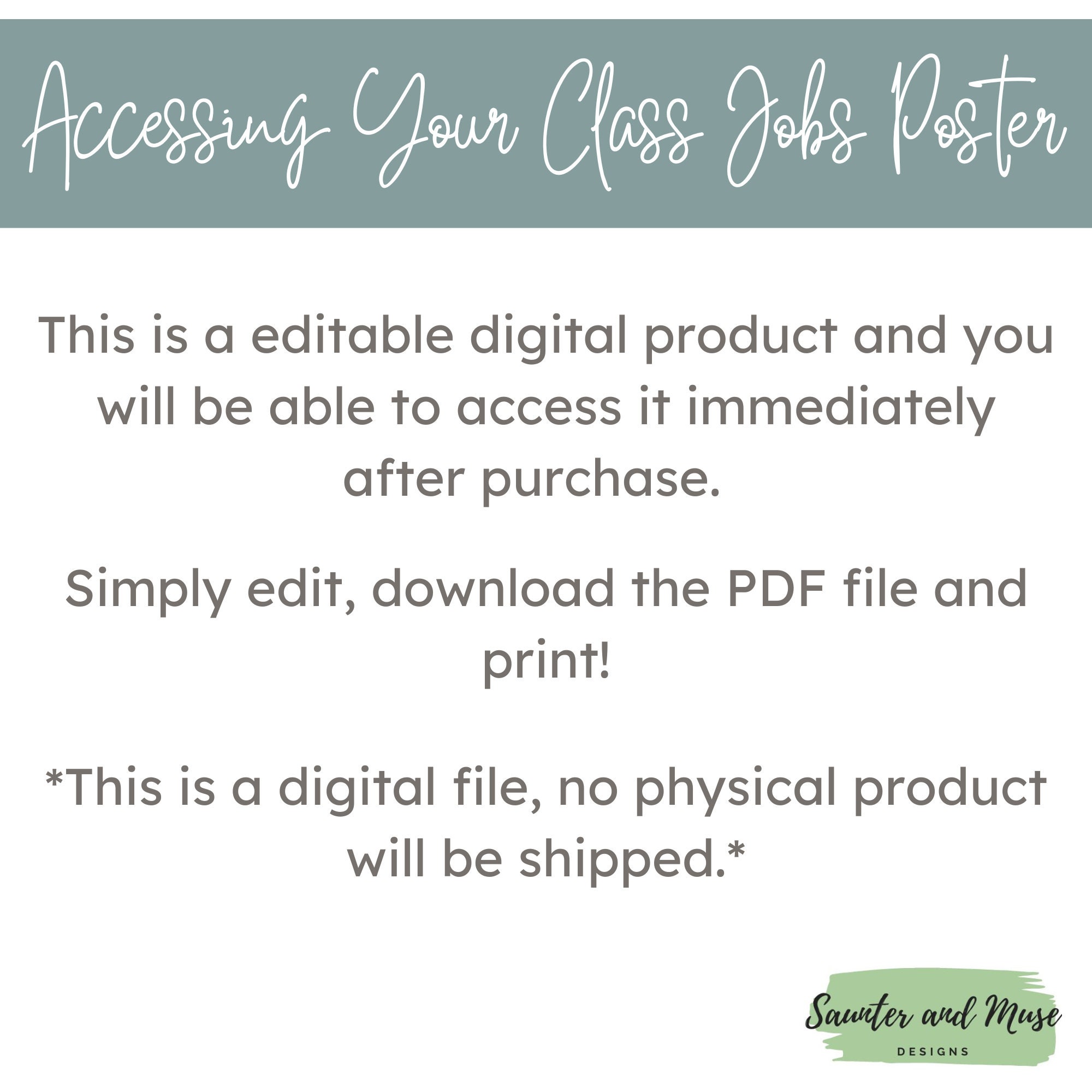 Boho Rainbow Class Jobs Sign Classroom Jobs Poster Editable Classroom ...