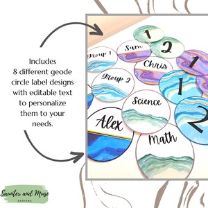 Geodes and Gemstones Classroom Labels - Editable - Geode Classroom ...
