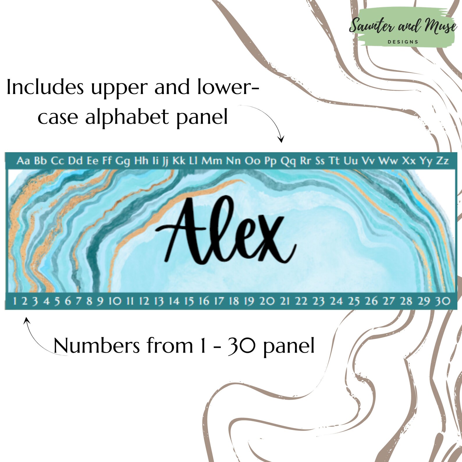 Geodes and Gemstones Classroom Desk Labels - Instant Download ...