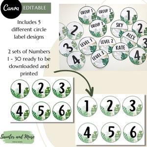 Botanical Classroom Labels - Tropical Leaves - Editable - Botanical ...