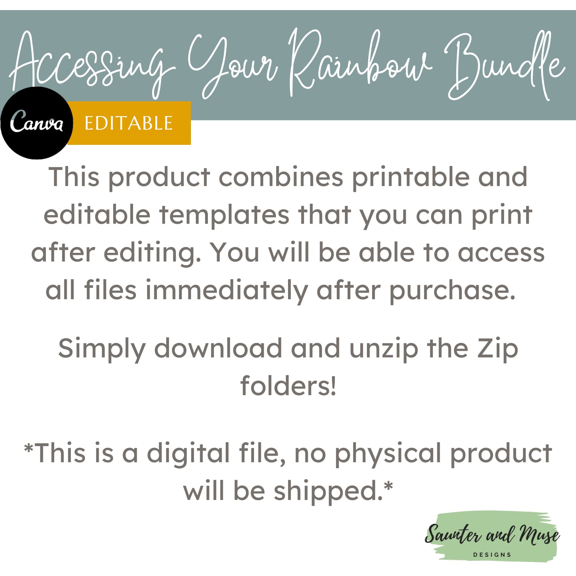 BUNDLE Boho Rainbow Classroom Decor Bundle Rainbow Classroom Editable ...