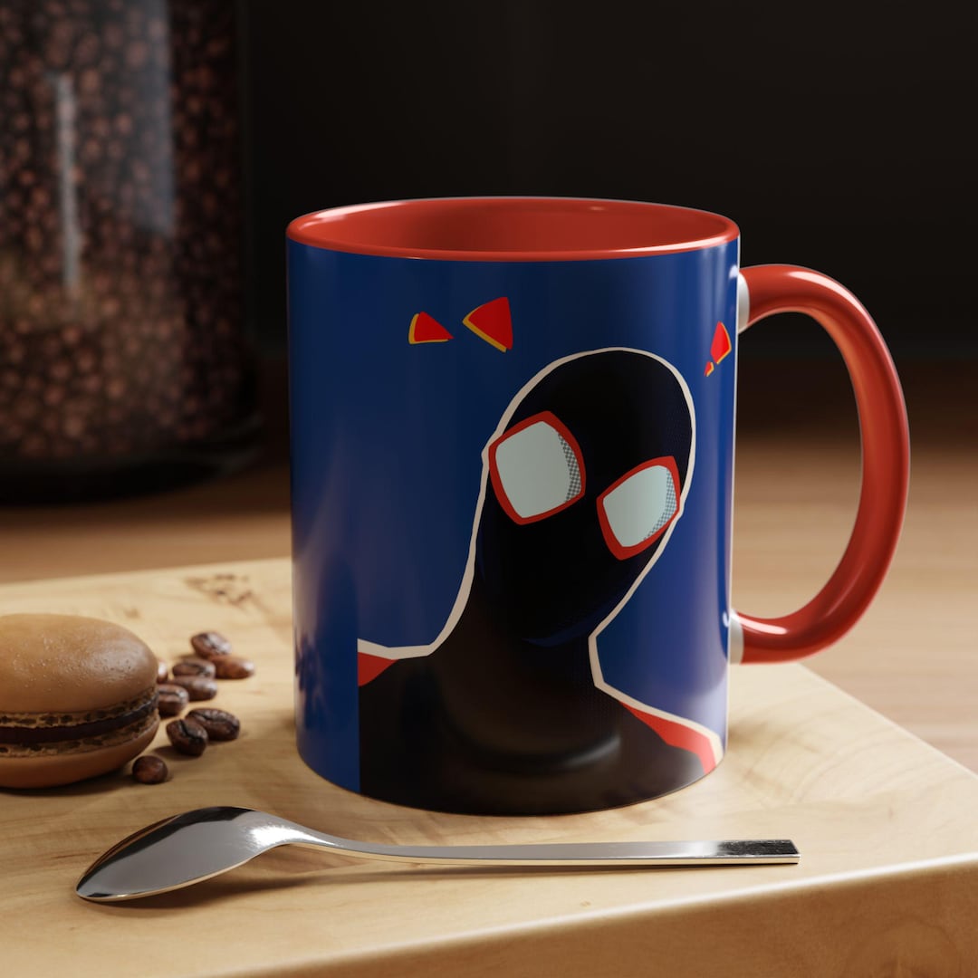 Spider-man Miles Morales Mask Mug | Accent Coffee Mug 11oz 15oz - Etsy