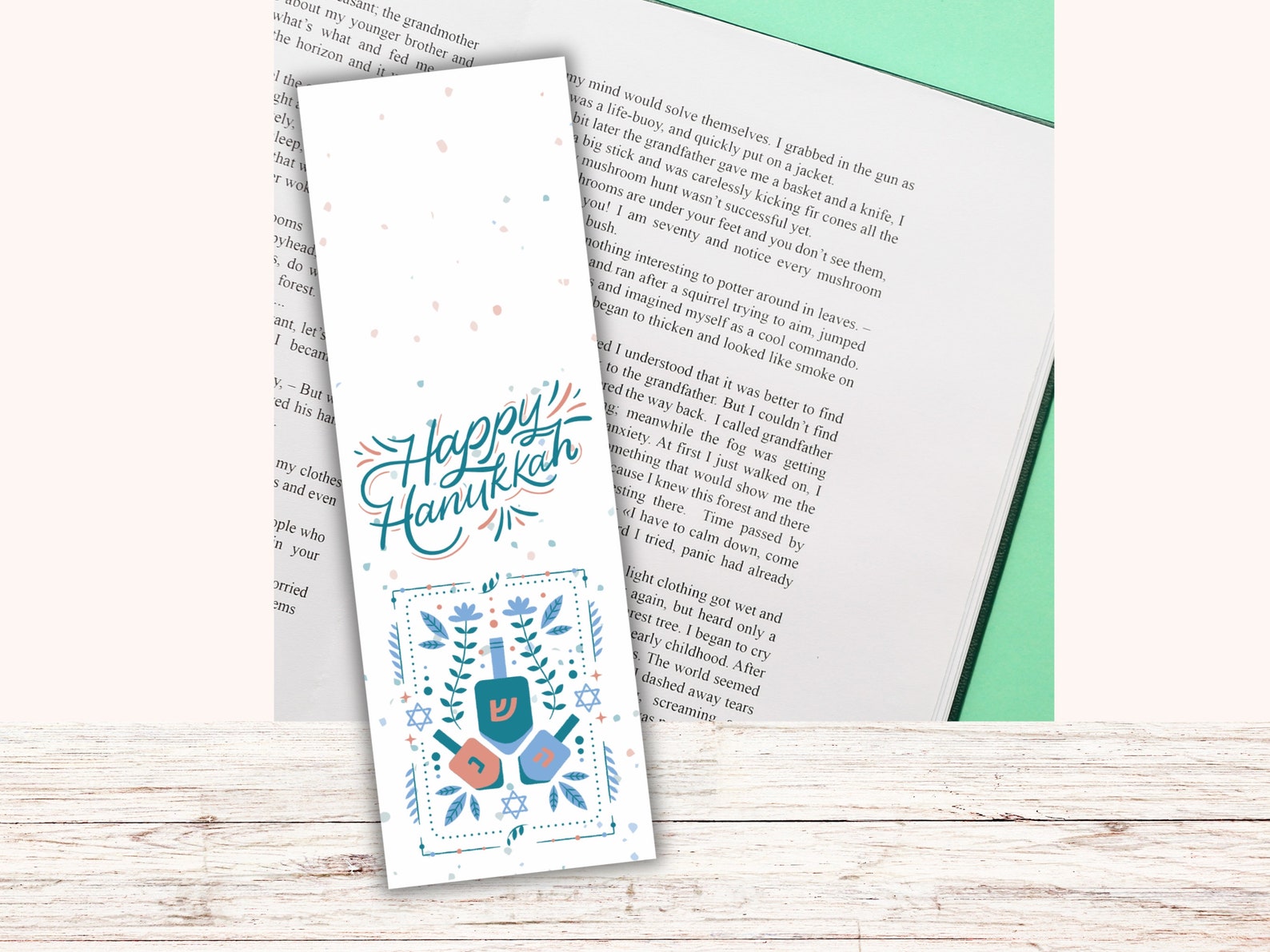 6-hanukkah Printable Bookmarks, Digital Collage Sheet, Festive Holiday ...