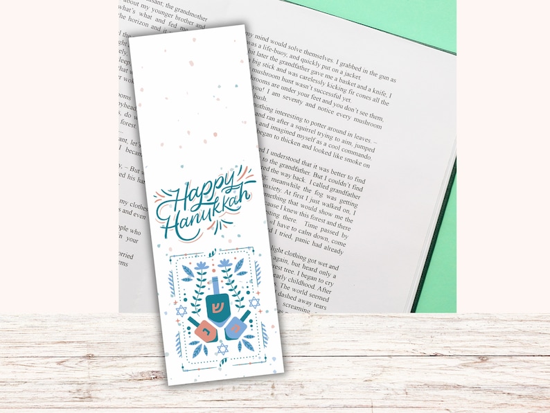 6-hanukkah Printable Bookmarks, Digital Collage Sheet, Festive Holiday ...