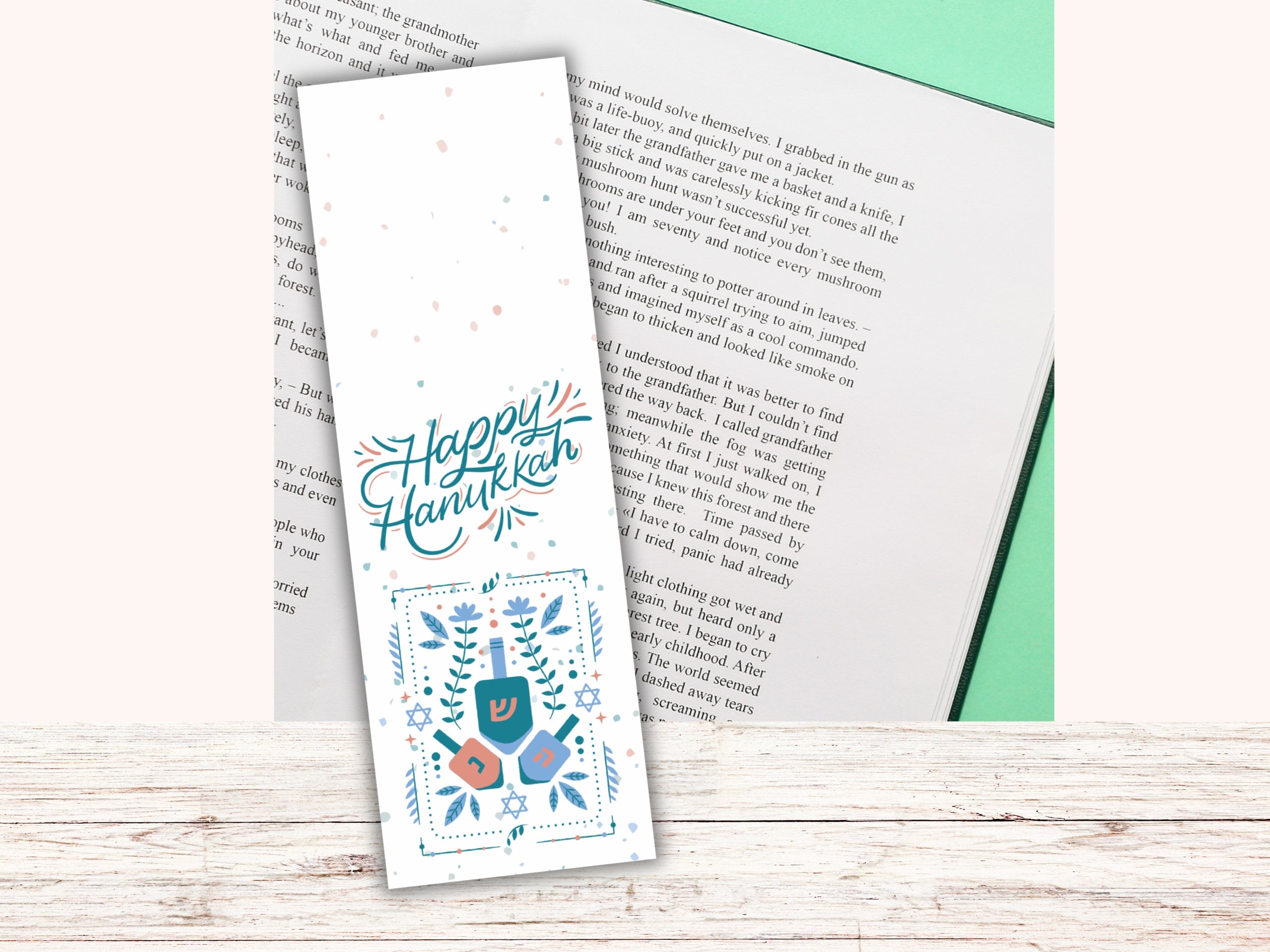 6-hanukkah Printable Bookmarks, Digital Collage Sheet, Festive Holiday ...