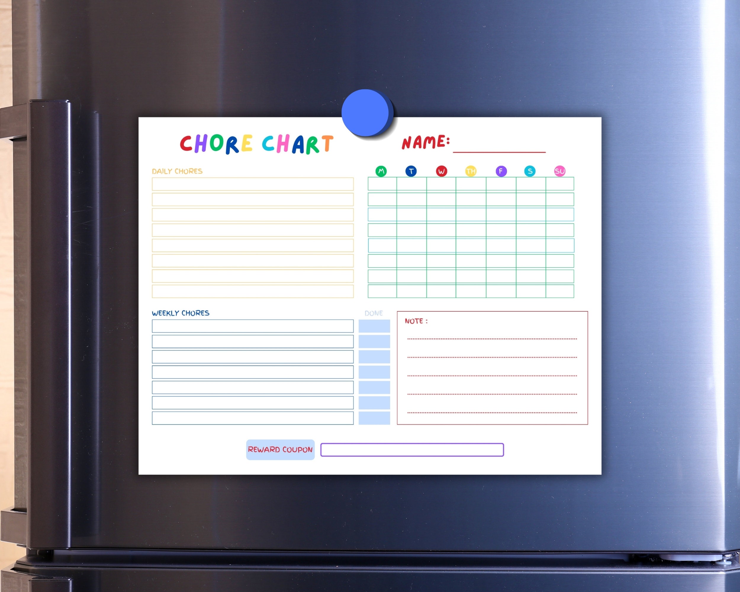 Editable Kids Chore Chart & Reward Coupons (printable) - Etsy