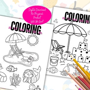 Summer Coloring Pages, Preschool Activity, Print and Color, Perfect for ...