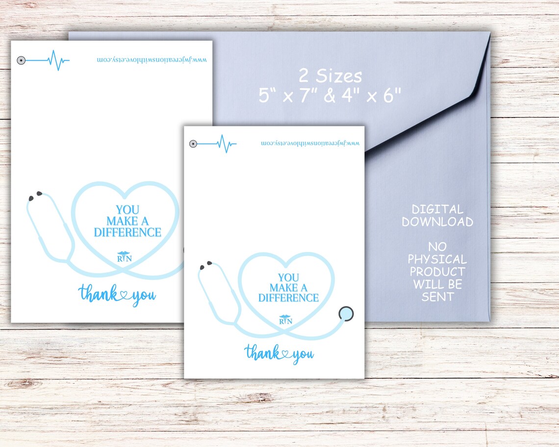 Nurse Thank You Card, Nurse Appreciation Week, Nurses Thank You, Nurses ...