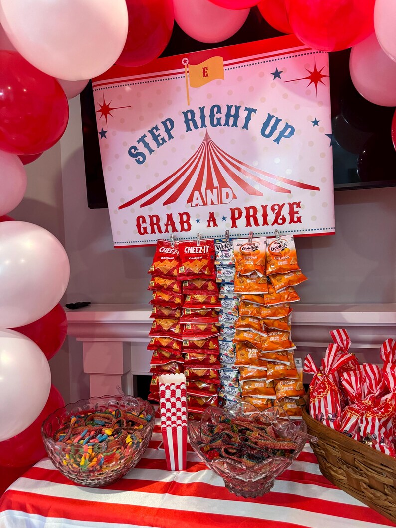 Carnival Prize Sign, Carnival Theme Party, Carnival Birthday, Happy ...