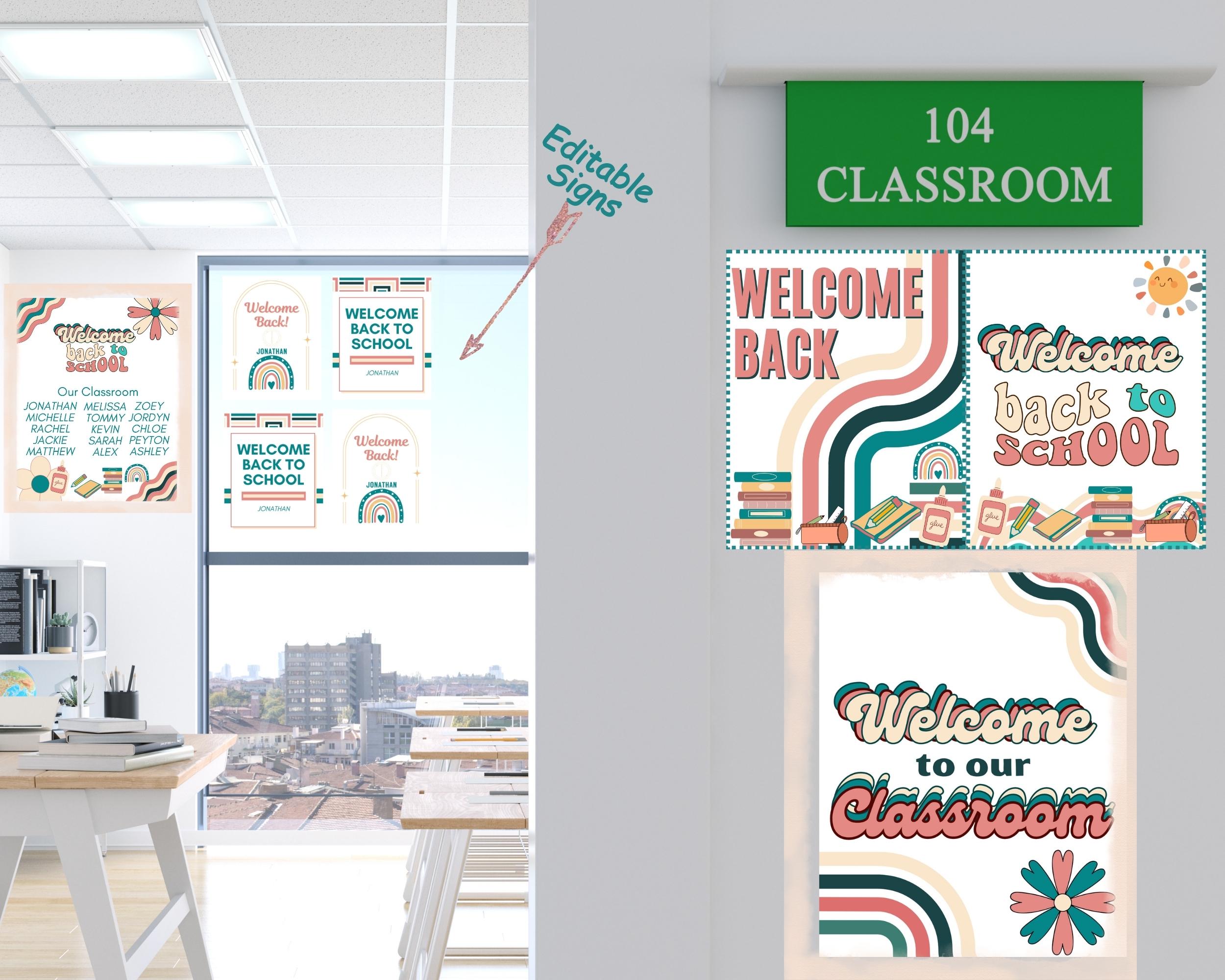 Boho Classroom Name Signs: Editable Welcome Back Decor (digital ...