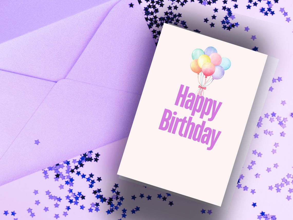 Editable Birthday Card: Printable DIY Card (digital Download) - Etsy