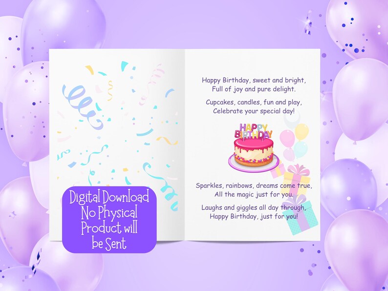 Editable Birthday Card: Printable DIY Card (digital Download) - Etsy