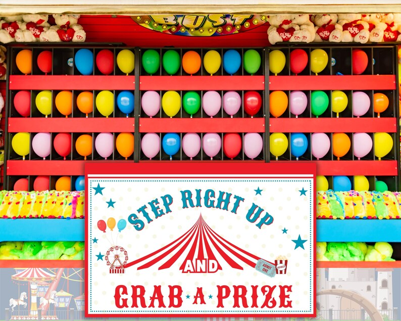 Carnival Prize Sign, Carnival Theme Party, Carnival Birthday, Happy ...