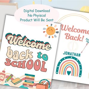 Editable Classroom Name Signs, Boho Theme, Welcome Back to School Signs ...