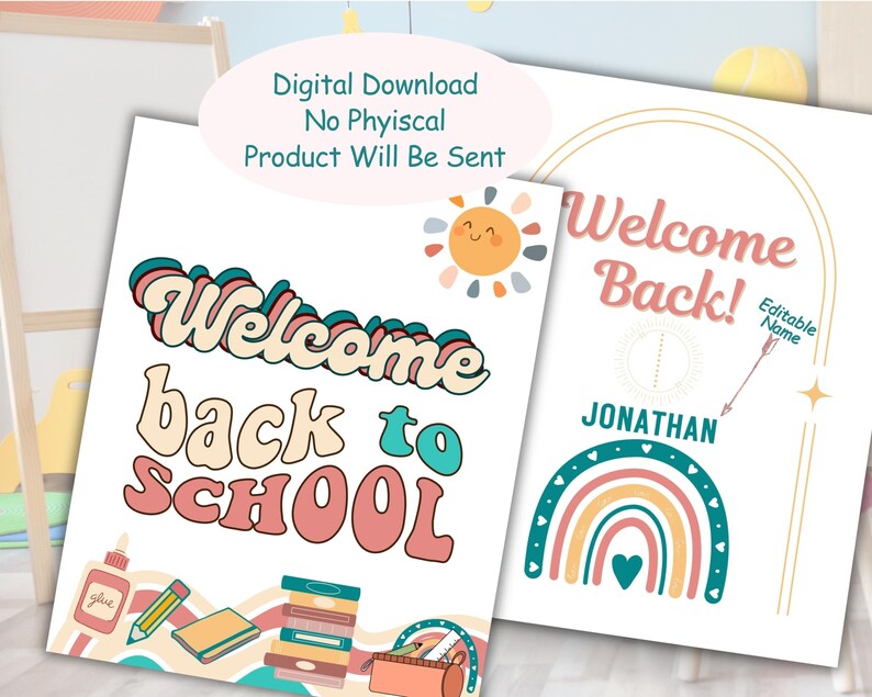 Editable Classroom Name Signs, Boho Theme, Welcome Back to School Signs ...