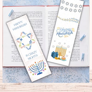 Hanukkah Bookmarks: Festive Holiday Designs (digital Download) - Etsy