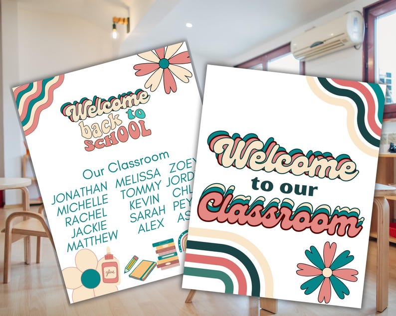 Boho Classroom Name Signs: Editable Welcome Back Decor (digital ...
