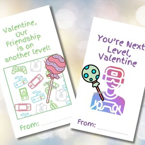 10 Gamer Valentine Cards, Valentine Exchange, Teacher Valentine Cards ...
